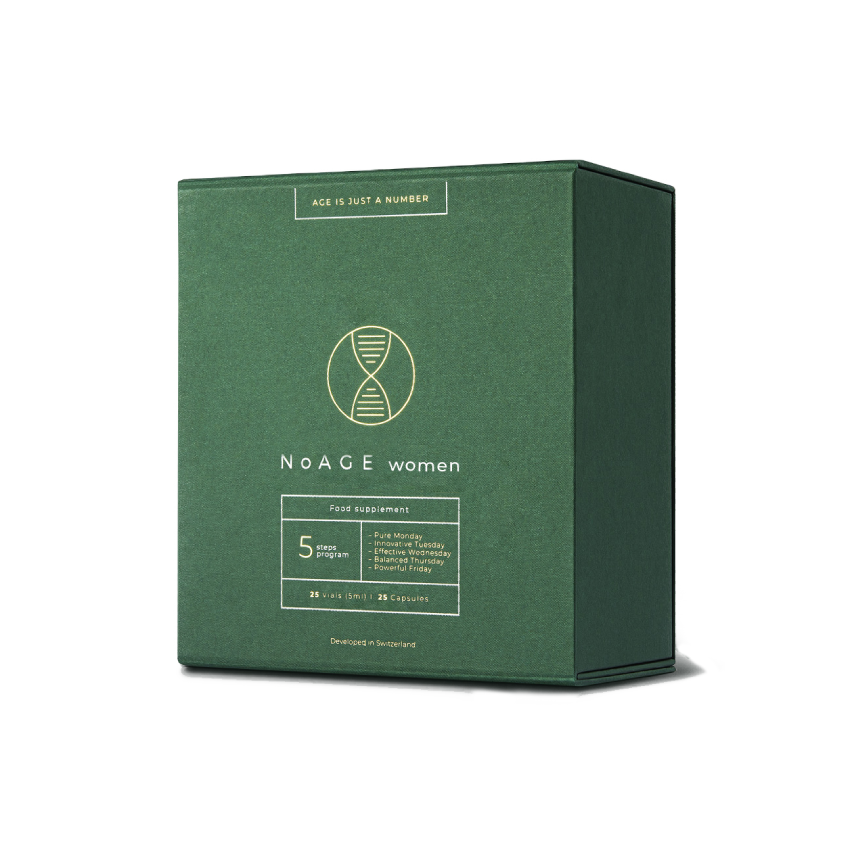 NoAGE women smaragdus 5 žingsnių programa senėjimo lėtinimui 25x5ml + – OUTLIVE